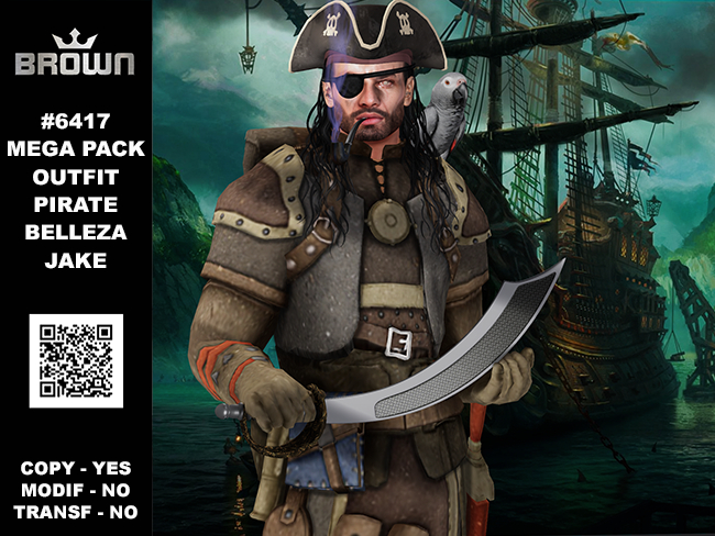 Second Life Marketplace - 6417 MEGA PACK OUTFIT PIRATE - BELLEZA JAKE